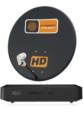 Evobox Lite + zestaw antenowy Twin czarny | Plus